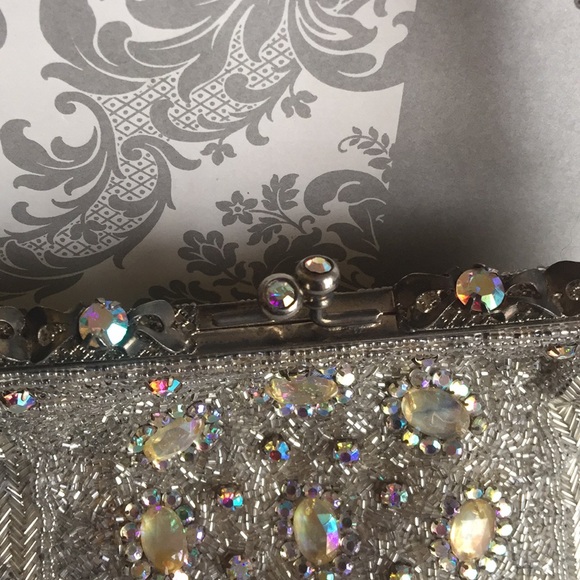 Estate | Bags | Vintage Silver Beaded Rhinestone Handbag | Poshmark